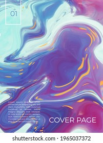 Liquid Paint Cover Page Art Cover Stock Vector (Royalty Free ...