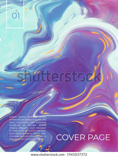 Liquid Paint Cover Page Art Cover Stock Vector (Royalty Free ...