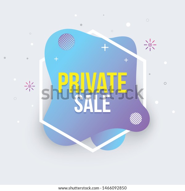 Liquid Sale Banner Private Sale Vector Stock Vector (Royalty Free ...