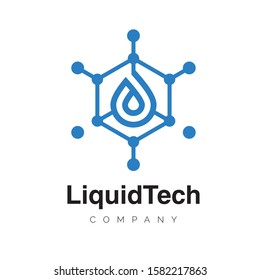 Liquid Technology Modern Logo Electrical Connection Stock Vector ...