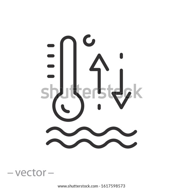 Liquid Temperature Measurement Icon Control Temp Stock Vector (Royalty ...