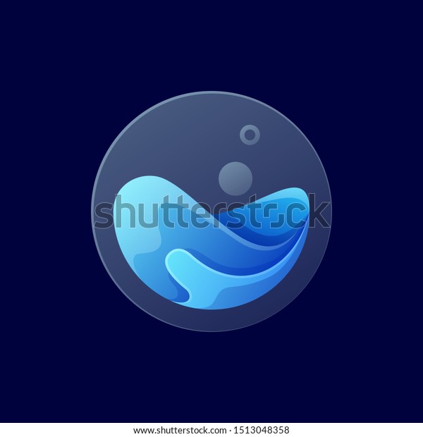 Liquid Water Logo Design Vector Illustration Stock Vector (Royalty Free ...