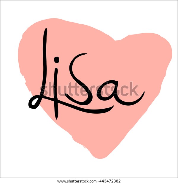 Lisa Vector Illustration Female Nameblack White Stock Vector (Royalty ...