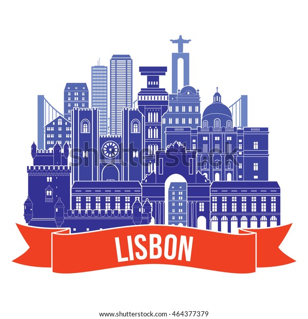 Lisbon Detailed Skyline Vector Illustration Stock Vector (Royalty Free ...
