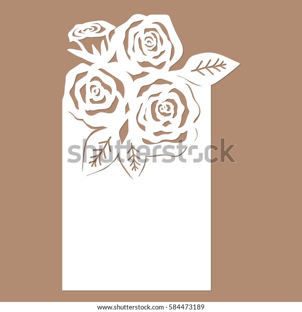 List Letters Rose Template Cutting Laser Stock Vector (Royalty Free ...