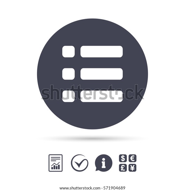 List Sign Icon Content View Option Stock Vector (Royalty Free) 571904689