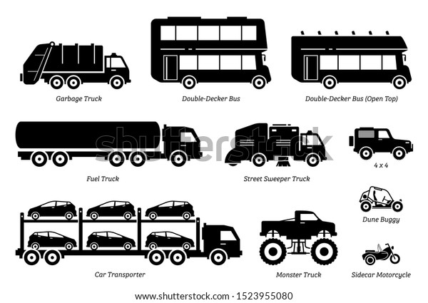 List Special Purpose Vehicles Icon Set: เวกเตอร์สต็อก (ปลอดค่าลิขสิทธิ์ ...