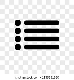 List Vector Icon On Transparent Background Stock Vector (Royalty Free ...