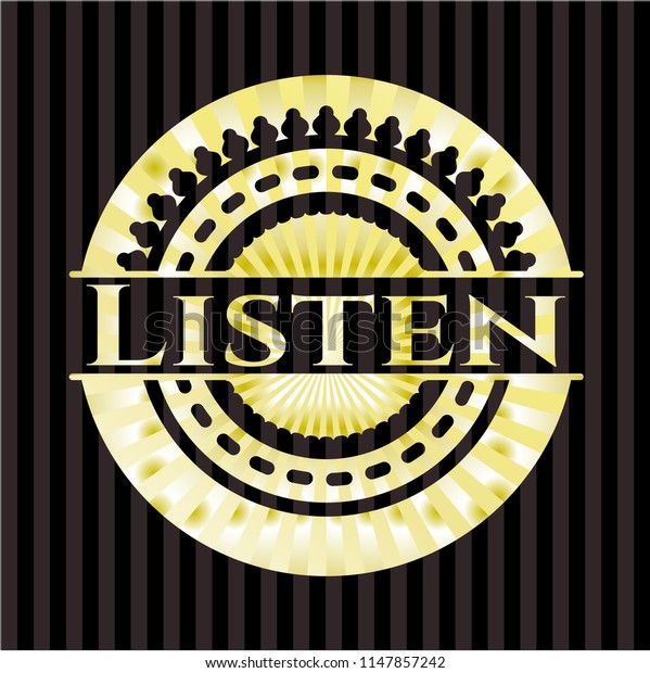 Listen Gold Badge Stock Vector (Royalty Free) 1147857242 | Shutterstock