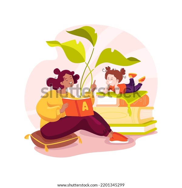 Listen Reading Aloud Isolated Cartoon Vector Stock Vector (Royalty Free ...