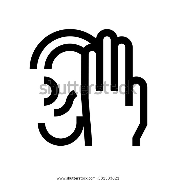 Listen Talk Mini Line Icon Background Stock Vector (Royalty Free ...