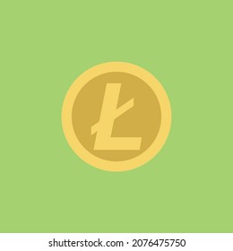 Lite Coin Flat Vector Illustration Stock Vector (Royalty Free ...