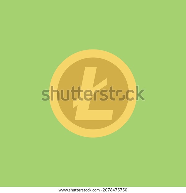 Lite Coin Flat Vector Illustration Stock Vector (Royalty Free ...