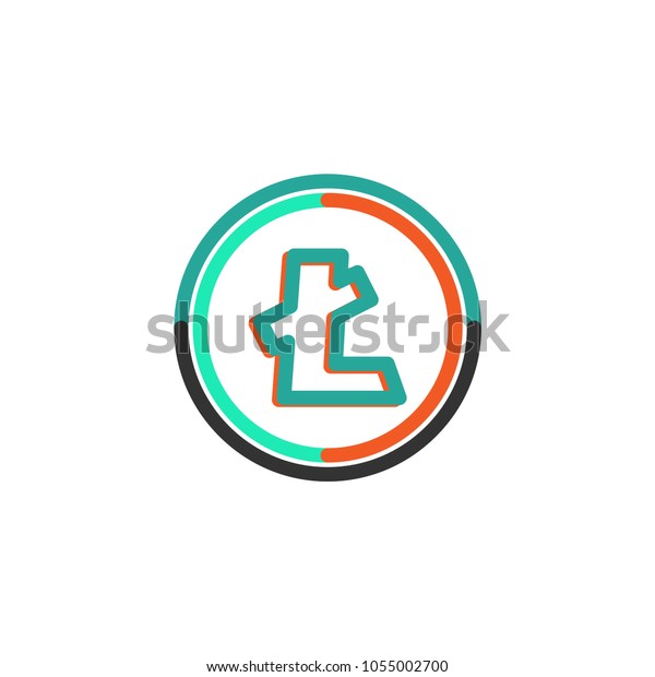 Lite Coin Icon Vector Stock Vector (Royalty Free) 1055002700 | Shutterstock