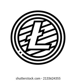 Litecoin Crypto Symbol Royalty Free Stock SVG Vector and Clip Art