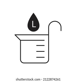 Liter Icon Design Isolated On White Stock Vector (Royalty Free) 2122874261