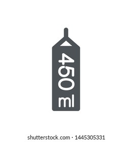 Liter L Sign Lmark Estimated Volumes Stock Vector (Royalty Free ...
