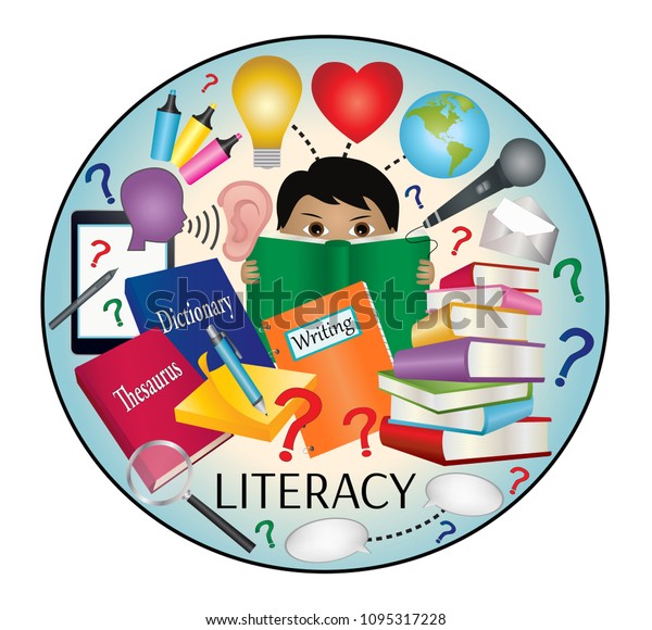Literacy Education Icon Stock Vector (Royalty Free) 1095317228 ...