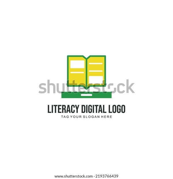 Literacy Logo Design Vector Popular Book Stock Vector (Royalty Free ...
