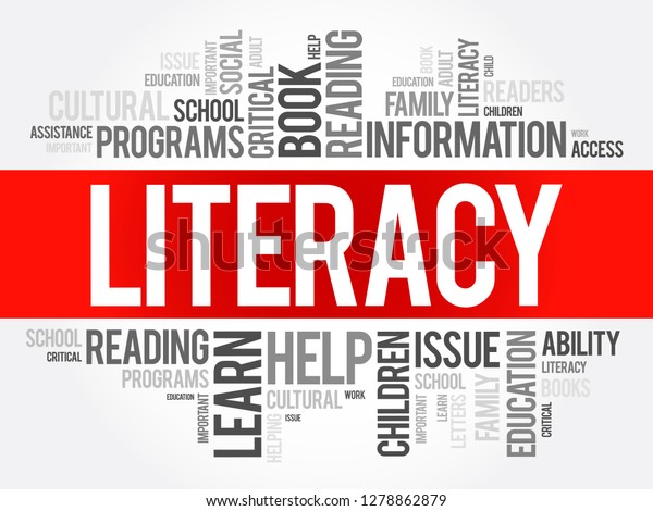 Literacy Word Cloud Collage Education Concept Stock Vector (Royalty ...