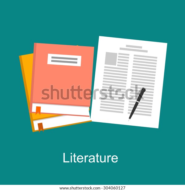 Literature Illustration Concept Flat Design Stock Vector (Royalty Free ...
