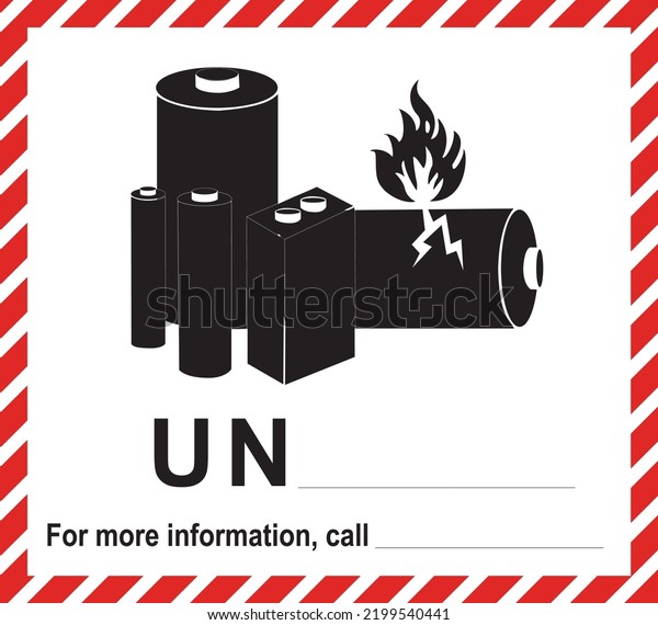 Lithium Battery Ghs Pictogram Vector Stock Vector (Royalty Free ...