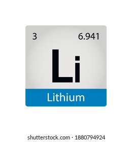 Tabla periódica de elementos de litio.: vector de stock (libre de ...