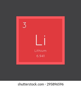 Lithium Simple Style Tile Icon Chemical: vector de stock (libre de ...