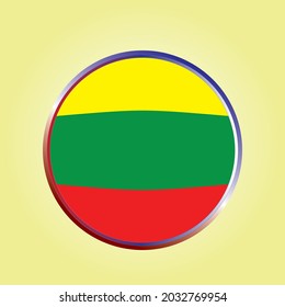 Lithuania Country Flag Circle Frame Stock Vector (Royalty Free ...