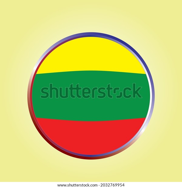 Lithuania Country Flag Circle Frame Stock Vector (Royalty Free ...
