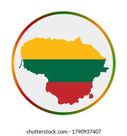 Lithuania Icon Shape Country Lithuania Flag Stock Vector (Royalty Free ...