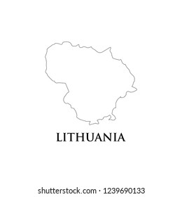 Lithuania Map Icon Vector Stock Vector (Royalty Free) 1239690133