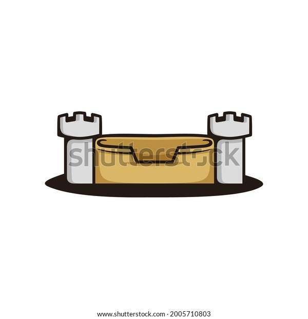 Litter Box Cat Castle Tower Symbol Stock Vector (Royalty Free ...