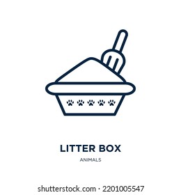 Litter Box Icon Animals Collection Thin Stock Vector (Royalty Free ...