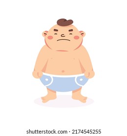 Little Angry Boy Cartoon Vector Illustration Stock Vector (Royalty Free ...