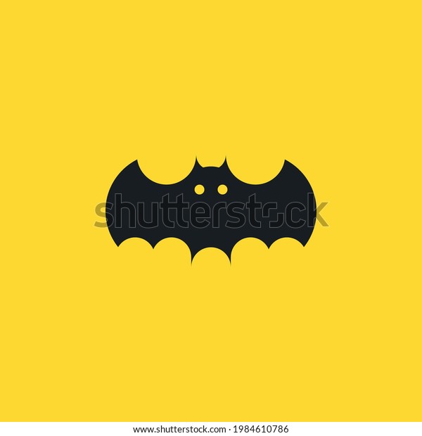 Little Bat Silhouette Simple Logo Stock Vector (Royalty Free) 1984610786