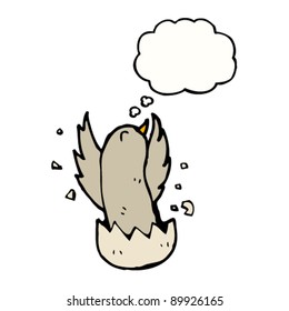 Vektor Stok Little Bird Bursting Out Shell (Tanpa Royalti) 89926165 ...