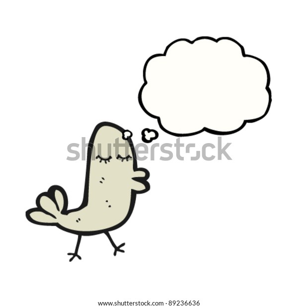 Little Bird Thinking Cartoon Stock Vector (Royalty Free) 89236636 ...