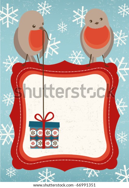 Little Birds Present Stock Vector (Royalty Free) 66991351 | Shutterstock