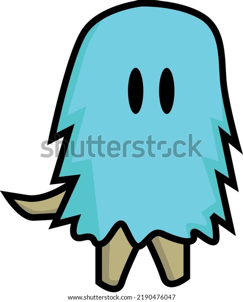 Little Blue Cute Monster Stock Vector (Royalty Free) 2190476047 ...