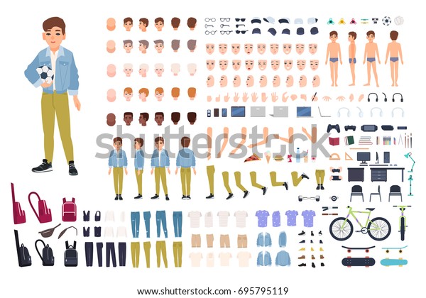 Little Boy Character Male Child Creation Stock Vector (Royalty Free ...
