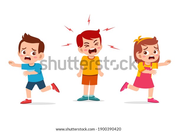 Little Boy Cry Scream Loud Make Stock Vector (Royalty Free) 1900390420 ...