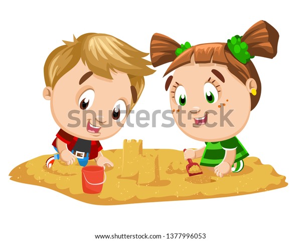 Little Boy Girl Playing Sandpit Toy Stock Vector (Royalty Free ... Little Boy Girl Playing Sandpit Toy Stock Vector (Royalty Free ...