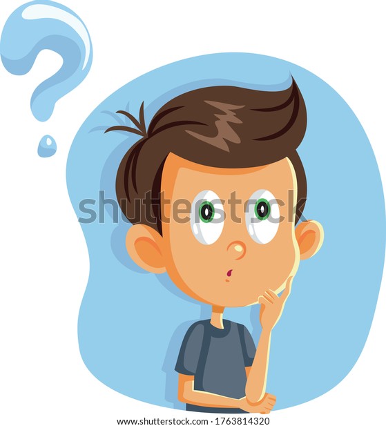 Little Boy Having Many Questions Vector Stock Vector (Royalty Free ...