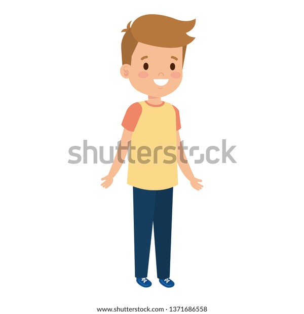 Little Boy Kid Character: เวกเตอร์สต็อก (ปลอดค่าลิขสิทธิ์) 1371686558 ...