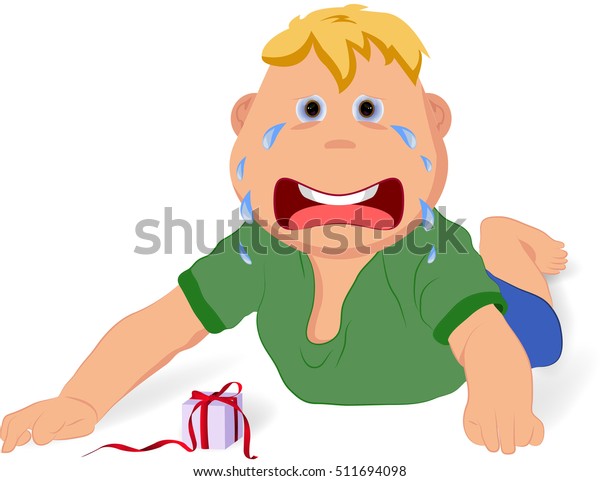 Little Boy Not Happy His Gift Stock Vector (Royalty Free) 511694098 ...