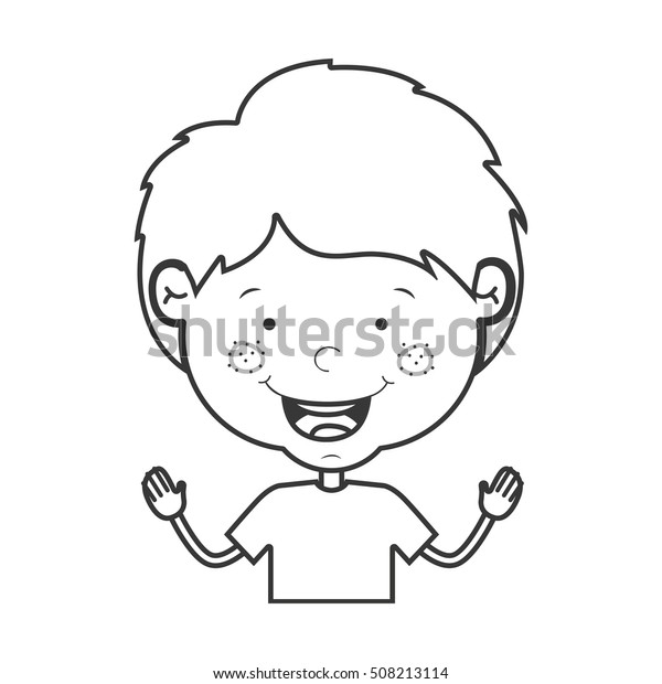 Little Boy Smiling Stock Vector (Royalty Free) 508213114 | Shutterstock