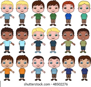 Little Boys Vector Set: vector de stock (libre de regalías) 48502276 ...