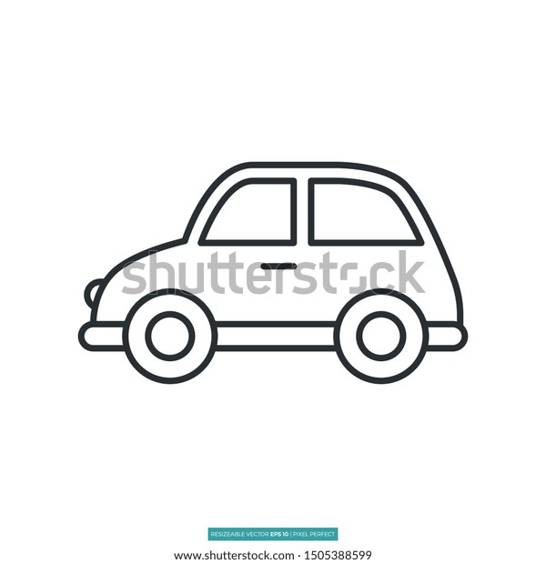 Little Car Icon Vector Illustration Logo Stock Vector (Royalty Free ...