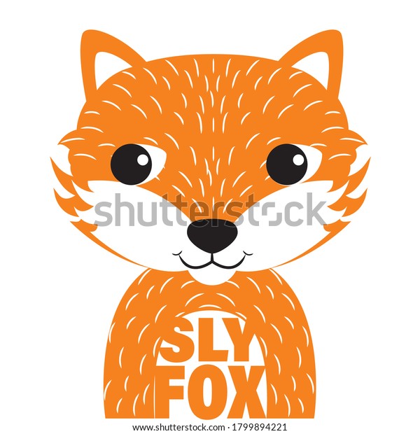 Little Cartoon Sly Fox Vector Illustration Stock Vector (Royalty Free ...
